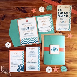 Our Outer Banks Wedding Invitations – B & B Build A Life